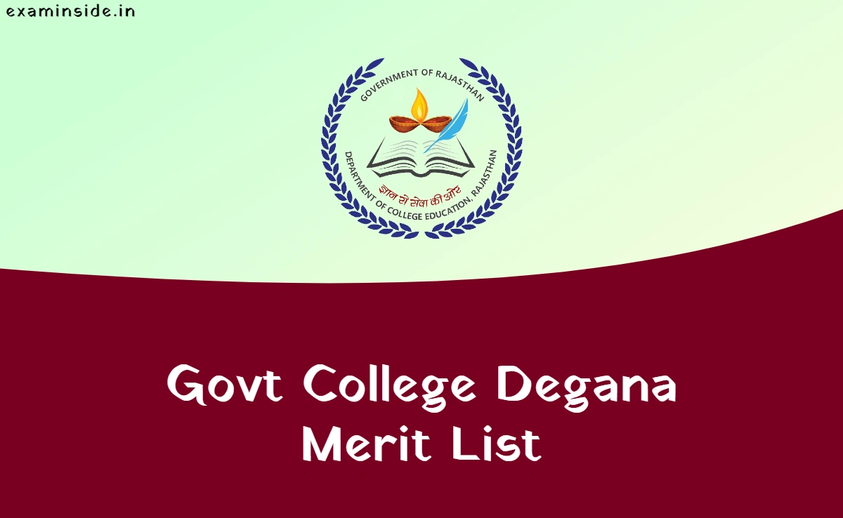 Govt College Degana Merit List 2023-24 डाउनलोड करें